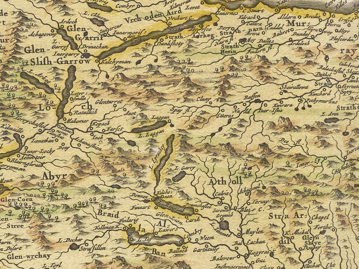 Scotland Archives | The Old Map & Clock Company