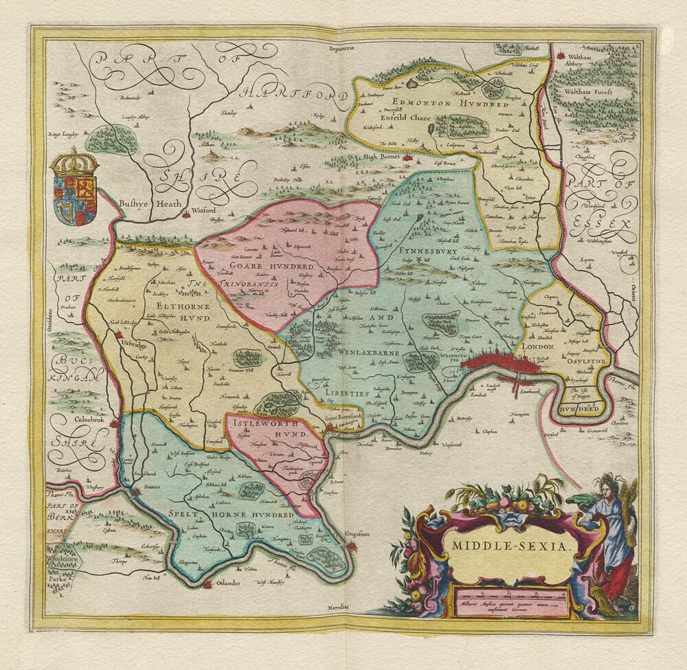 Maps Of Parishes Greenford Middlesex England