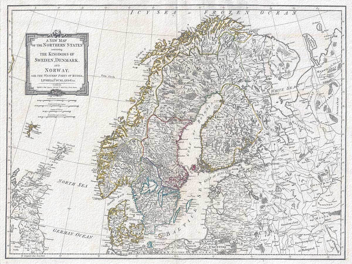 Old Map of Finland | The Old Map & Clock Company