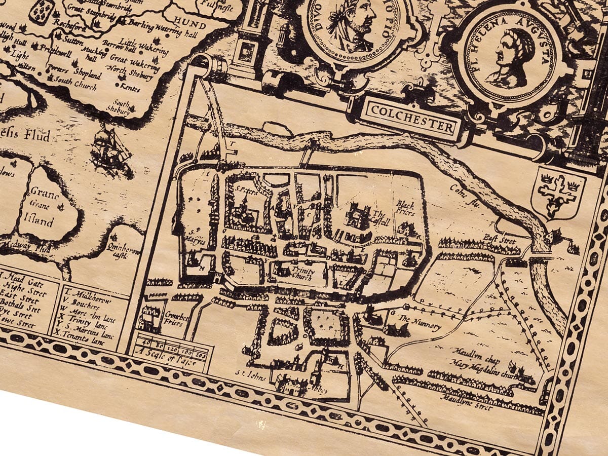 Essex An Old Map By John Speed The Old Map And Clock Company