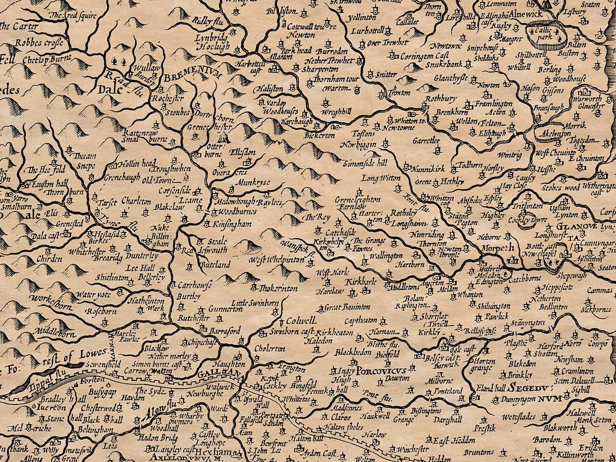 Northumberland 1645 | The Old Map & Clock Company