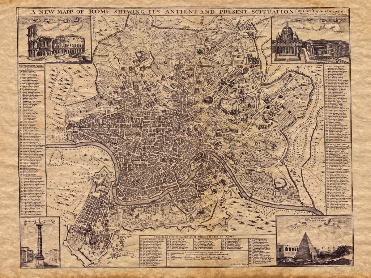 Old Map Of Rome This Enormous 100 Year Old Map Of Rome Is Still The