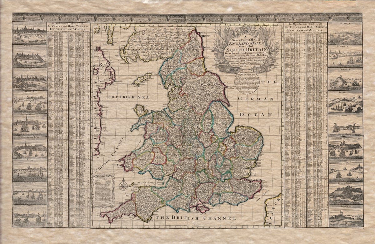 Old Britain Map . . . a unique edition.